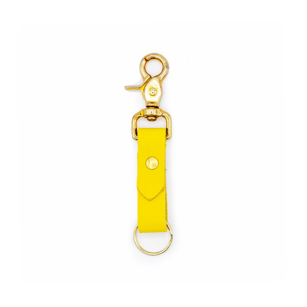 Swivel Snap Leather Keychain - Glad & Young Studio